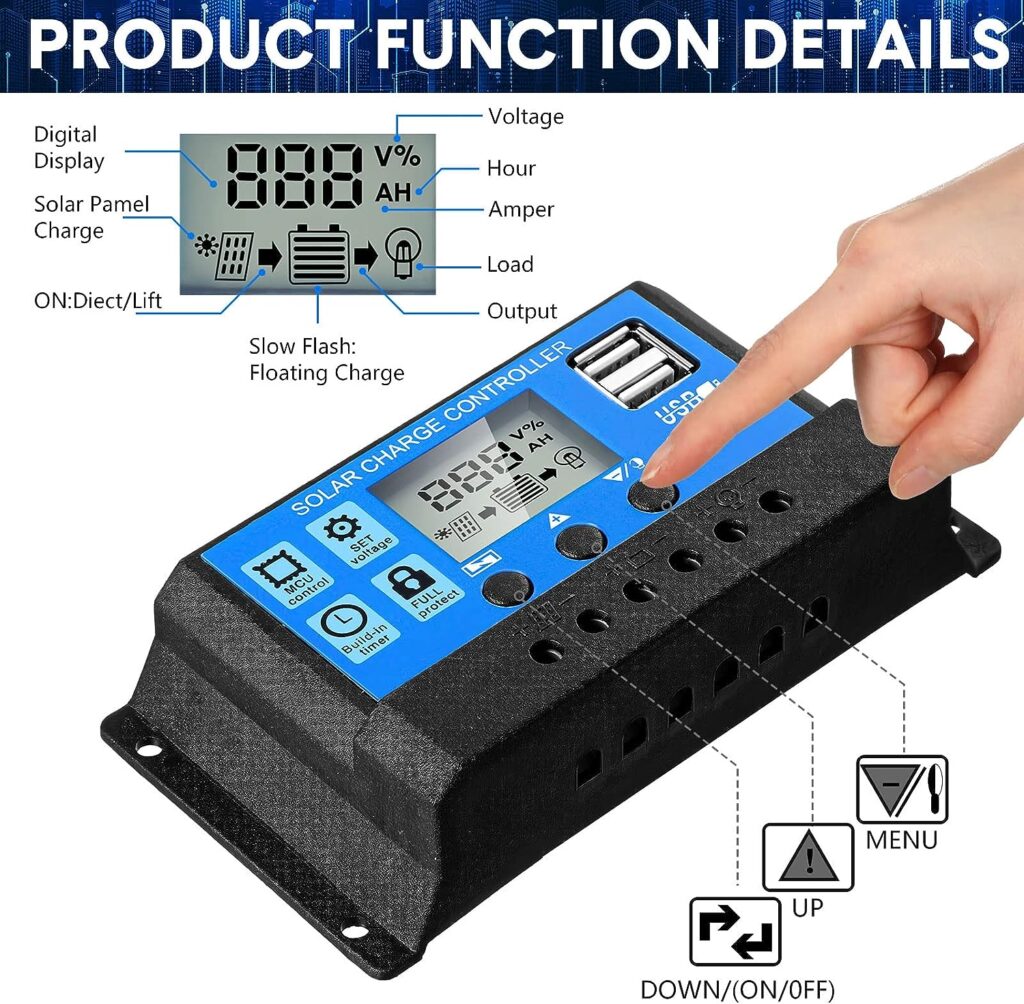 Solar Battery Controller 12v/24v Solar Panel Review - Home Solar DIY